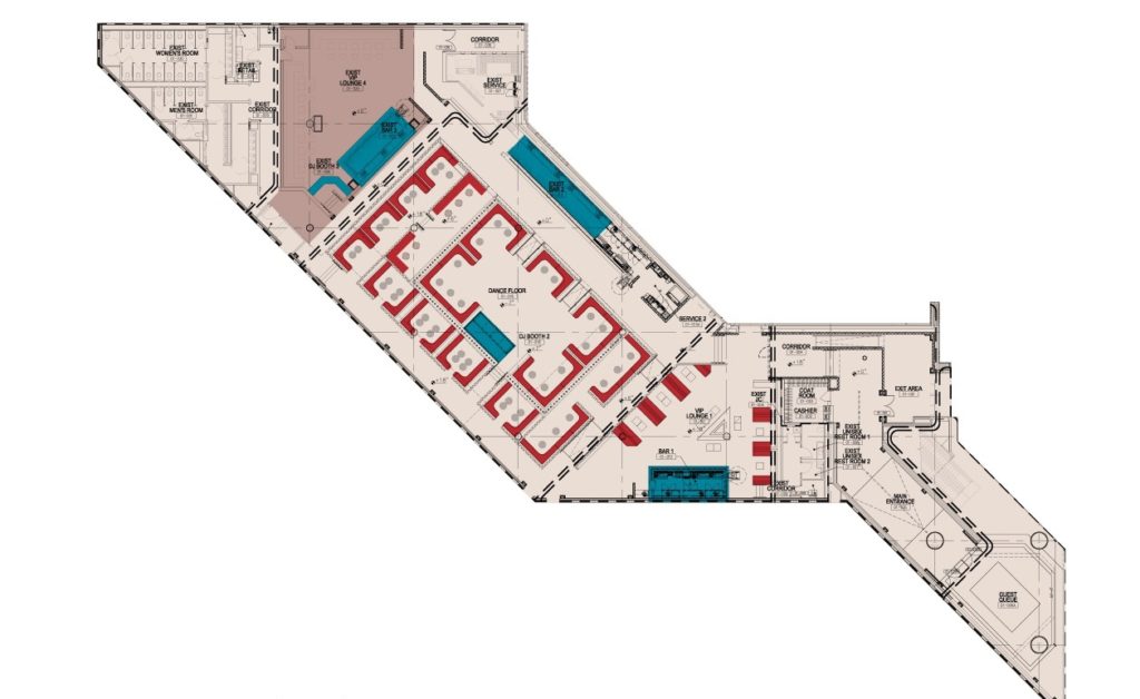 Las Vegas Strip Map, Nightclubs and Table Layouts