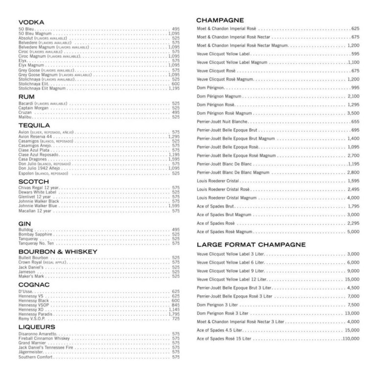 Light Nightclub Bottle Service Pricing & Reservations