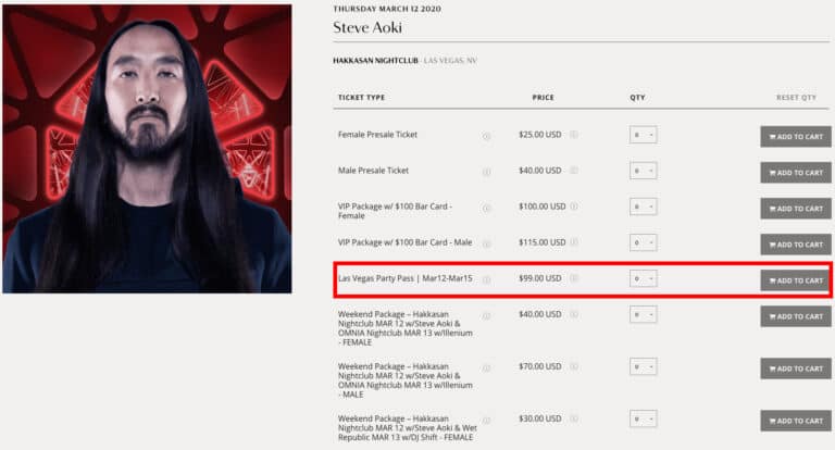 Las Vegas Party Pass - $99 All Access VIP Pass To Best Clubs in Vegas